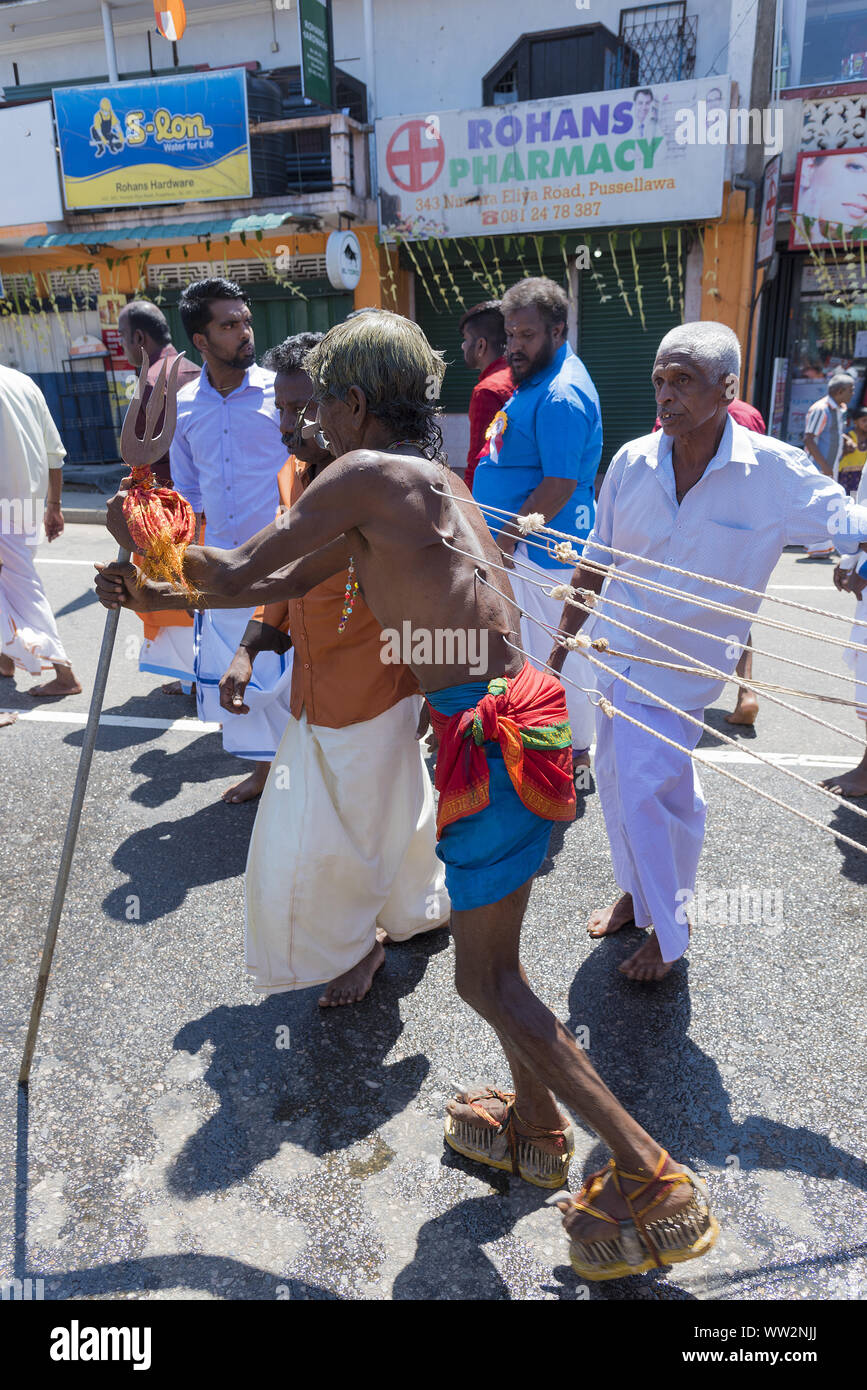 Pusellawa, Sri Lanka, 12 March 2019:Hindu festival of Thaipusam - body ...