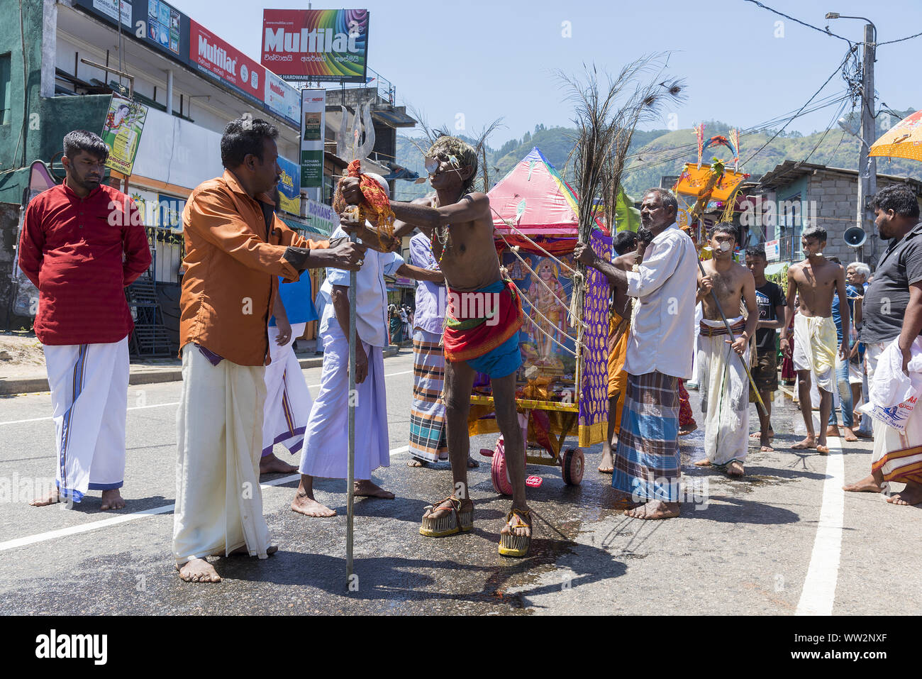 Pusellawa, Sri Lanka, 12 March 2019:Hindu festival of Thaipusam - body ...