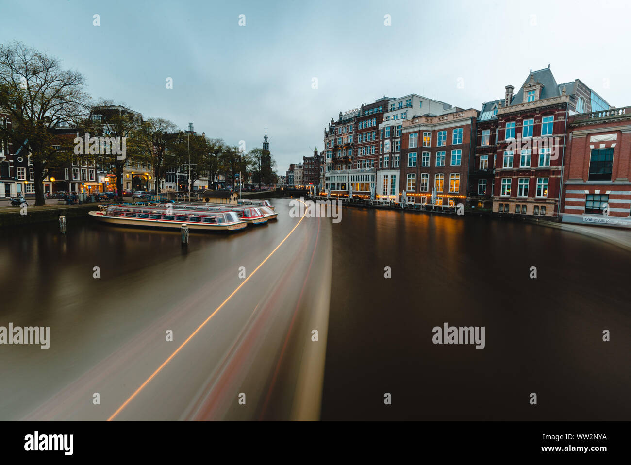 Canal view in Amsterdam Stock Photo - Alamy