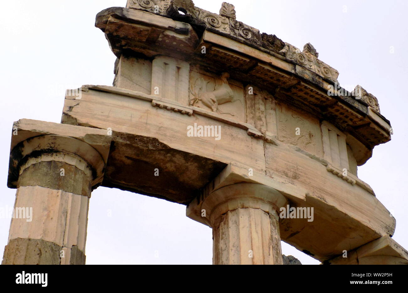 ancient, archeological, place, Delphi, Greece, old, marble, statues ...