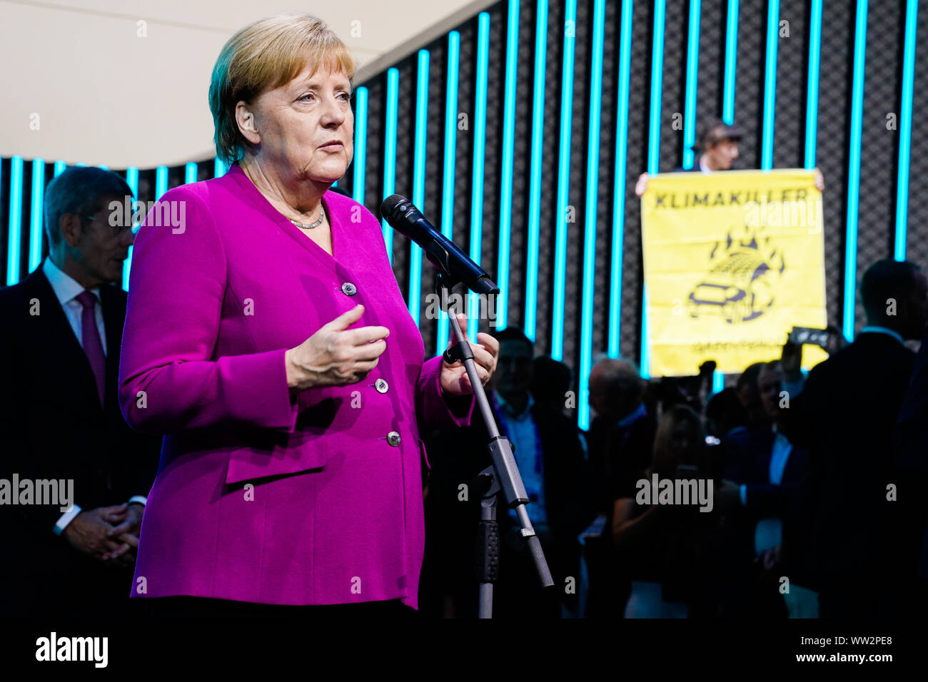 Frankfurt, Hessen, Germany. 12th Sep 2019. German Chancellor Angela ...