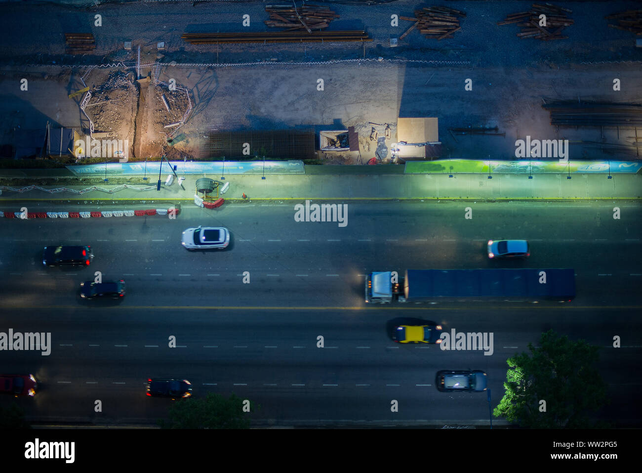 Aerial view of street Stock Photo - Alamy