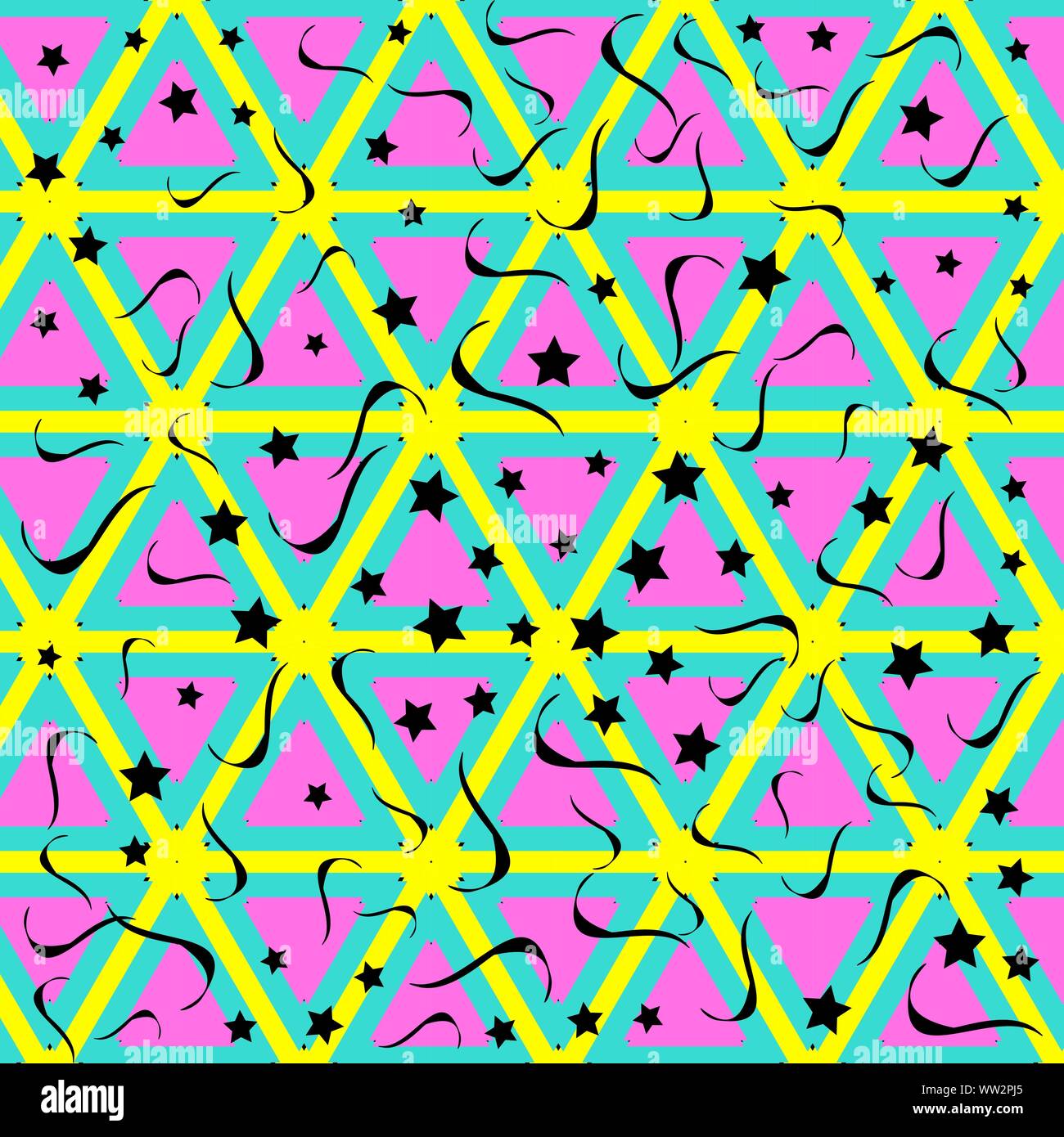 Vintage geometric pattern in retro 80s style. Textile fashionable retro ...