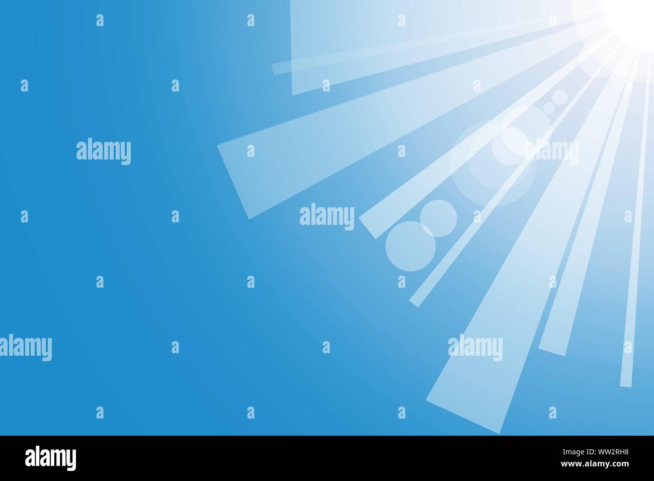 Bright ray abstract and light blue background, vector and illustration ...