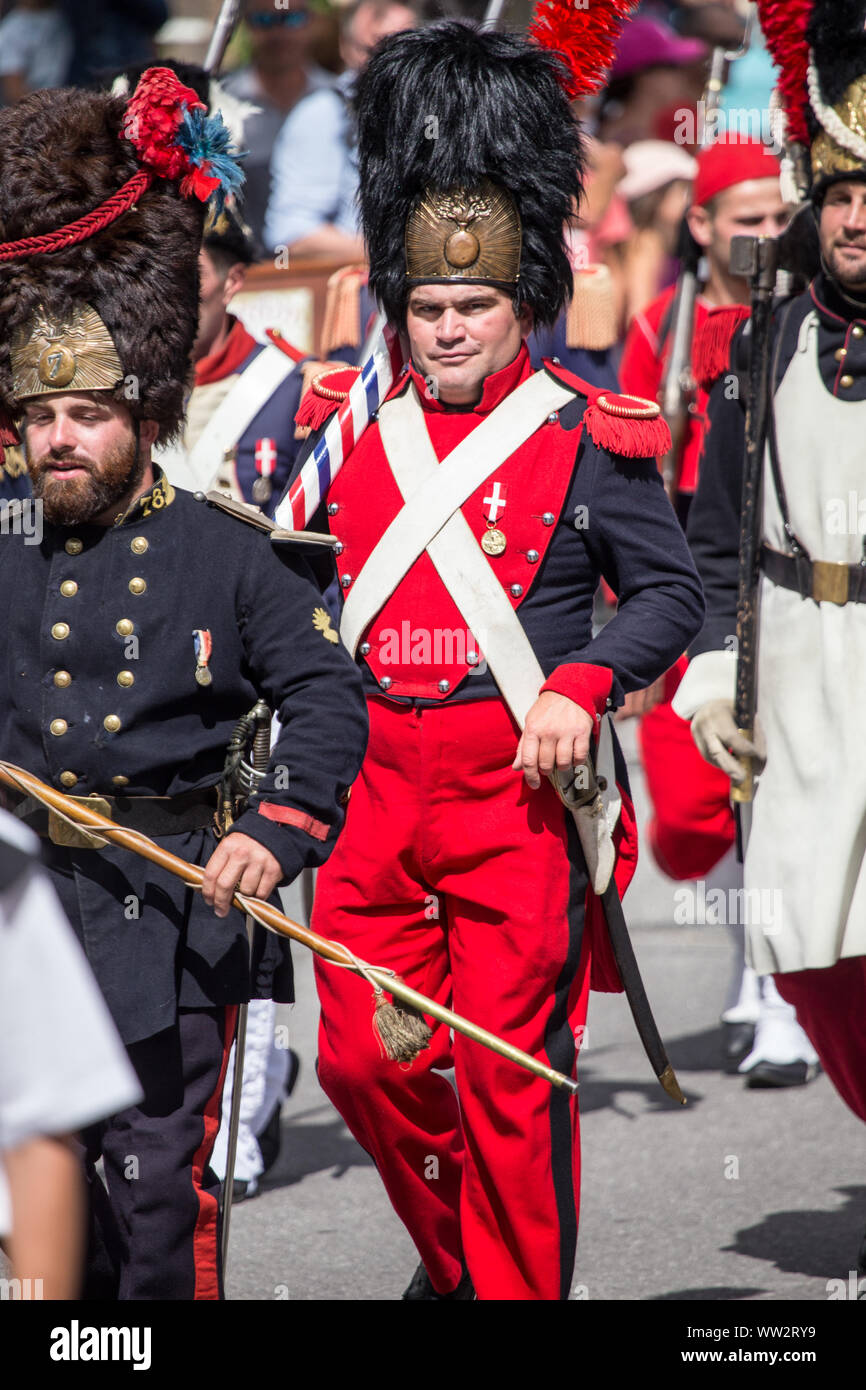La Miaou Festival in Combloux : Band leader Stock Photo - Alamy