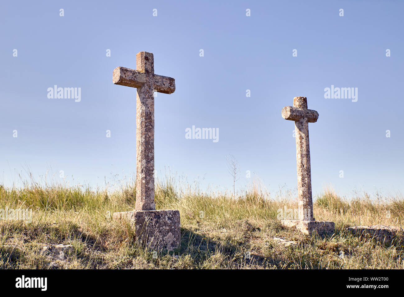 Two funeral crosses hi-res stock photography and images - Alamy