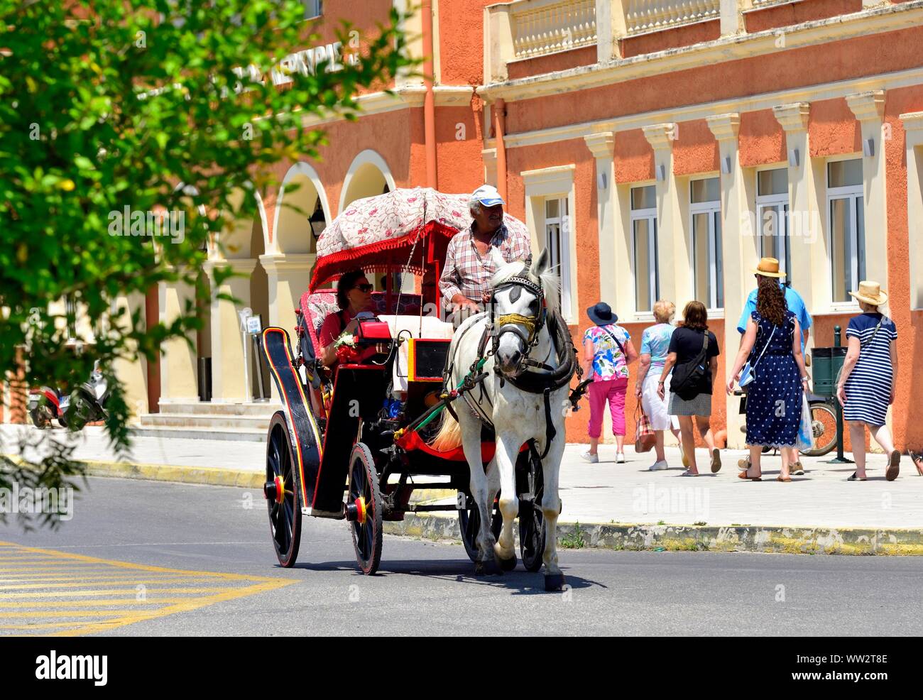 Horse carriage corfu town greece hi-res stock photography and images ...
