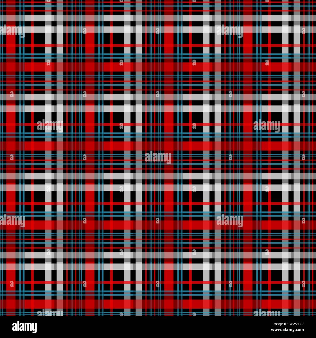 Red Black White Plaid Paper