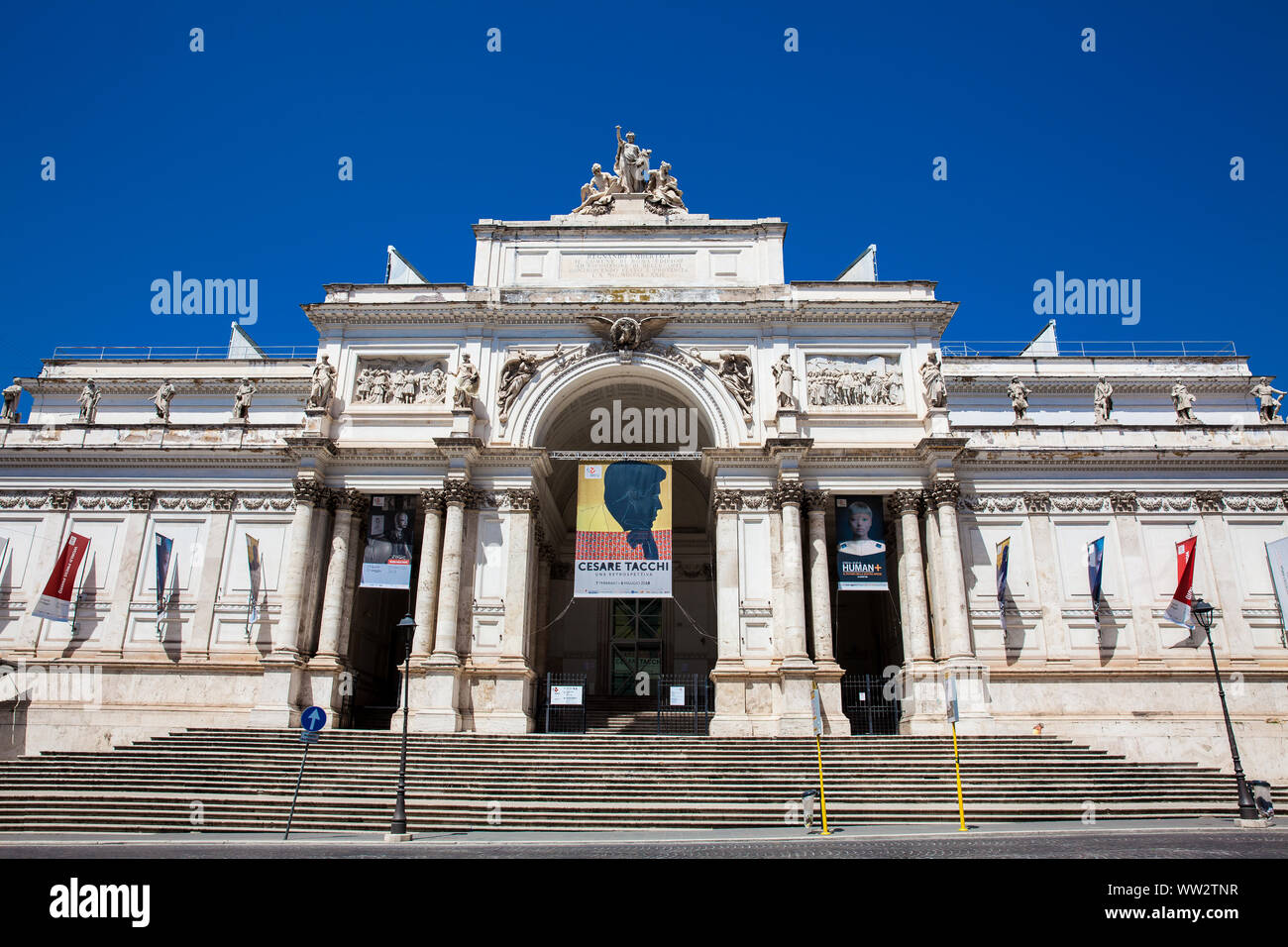 ROME, ITALY - APRIL, 2018: Palace of the Exhibitions a neoclassical ...