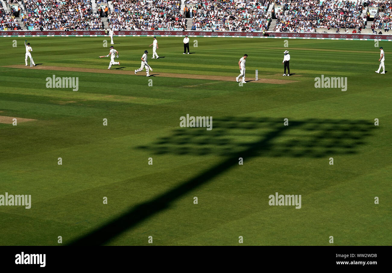 General action during day one of the fifth test match at The Oval ...