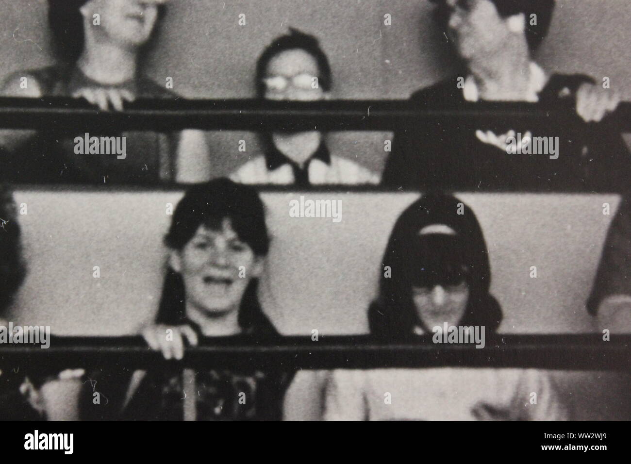 Fine black and white art photography from the 1970s of an auditorium ...