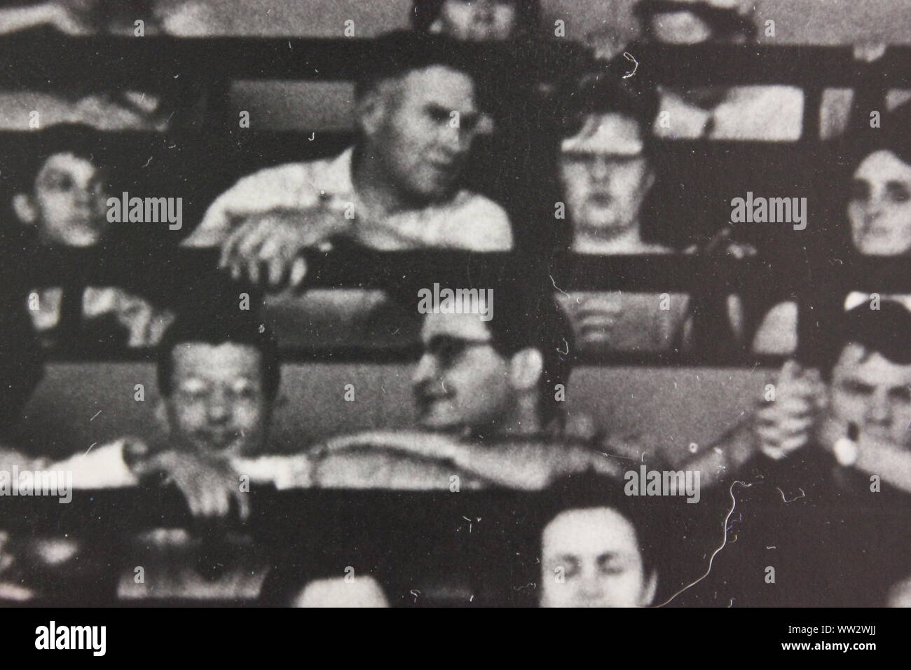 Fine black and white art photography from the 1970s of an auditorium ...