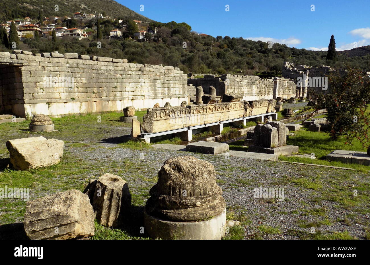 ancient, town, archeological, place, Messini, Messinia, Greece Stock ...