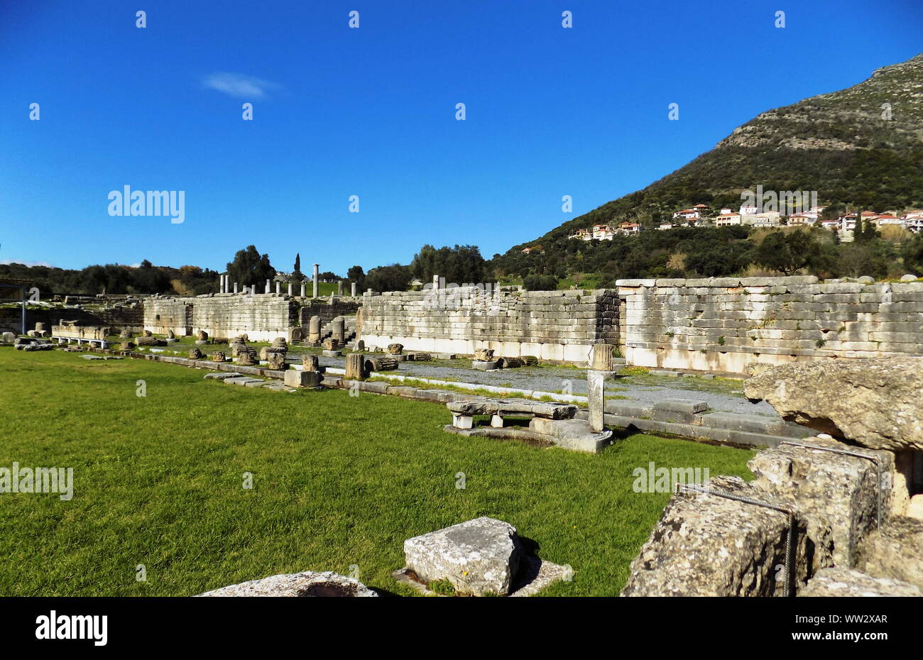 ancient, town, archeological, place, Messini, Messinia, Greece Stock ...