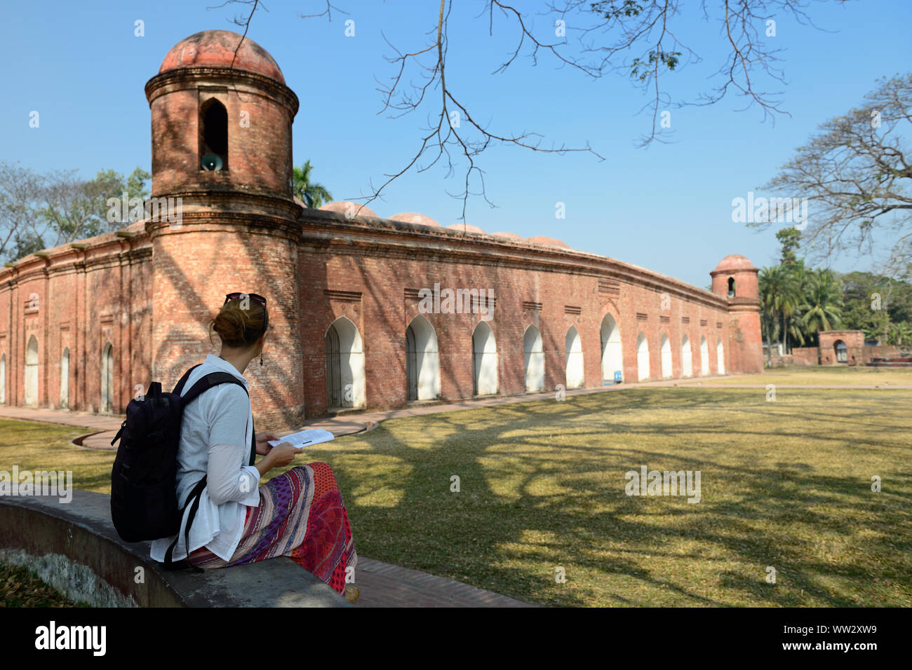 Tourist in the Mosque City of Bagerhat is a UNESCO World Heritage Site ...