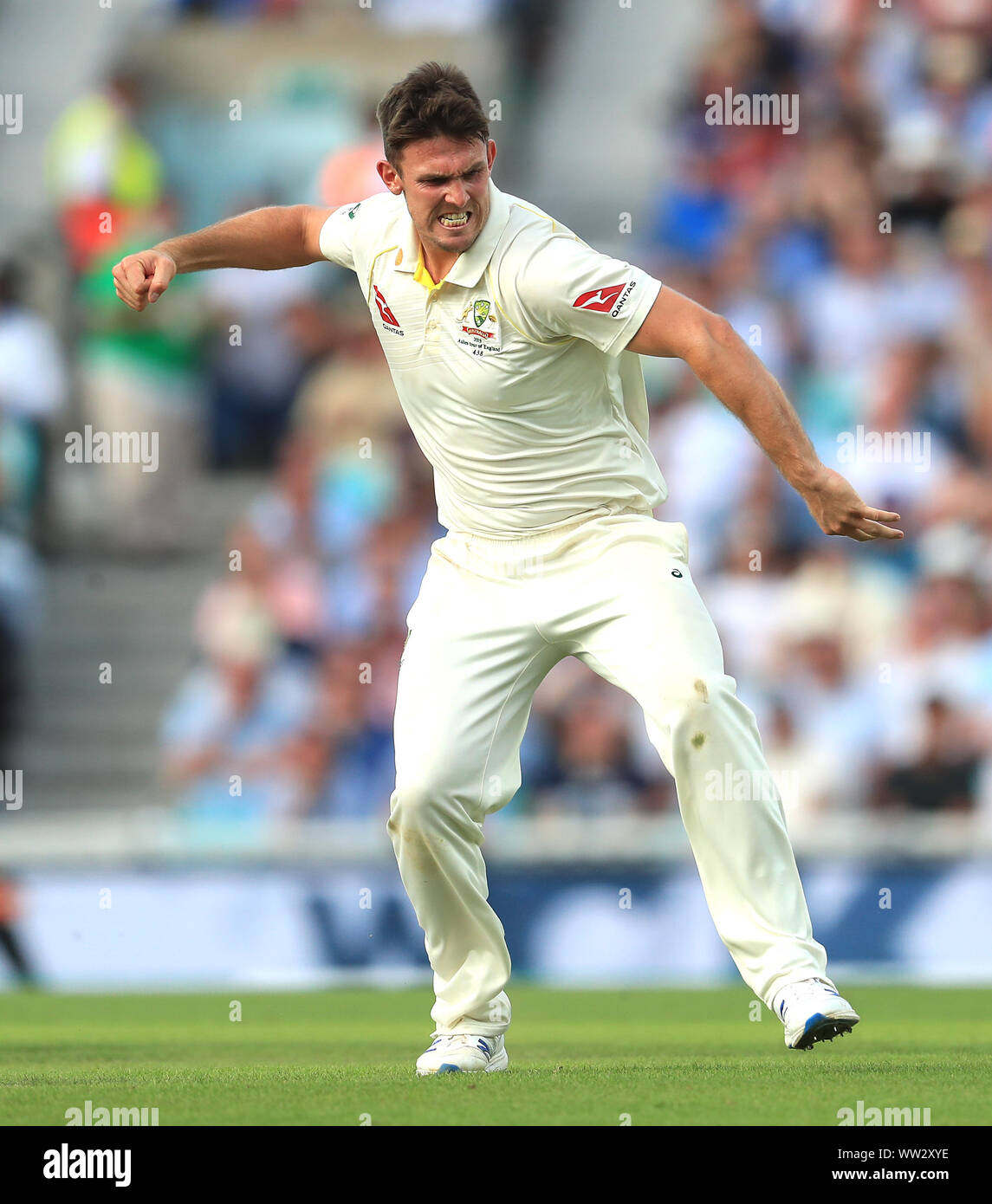 Australia's Mitchell Marsh celebrates the wicket of England's Sam ...