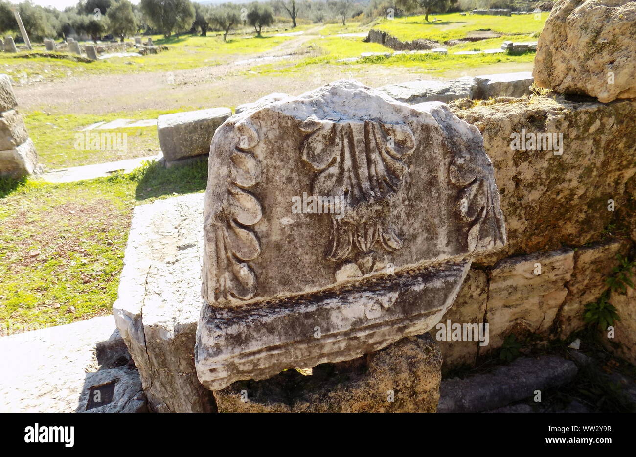 ancient, town, archeological, place, Messini, Messinia, Greece Stock ...
