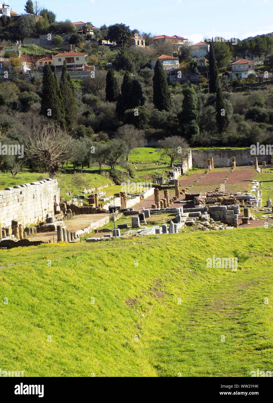 ancient, town, archeological, place, Messini, Messinia, Greece Stock ...