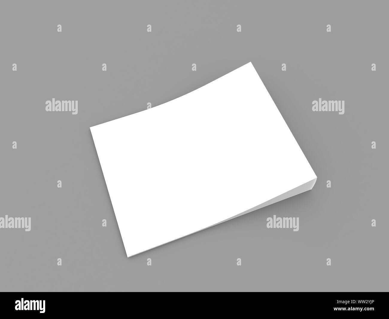 White magazine mockup on gray background. 3d render illustration Stock ...