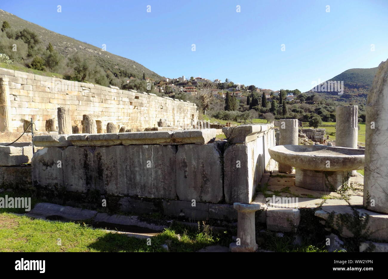 ancient, town, archeological, place, Messini, Messinia, Greece Stock ...