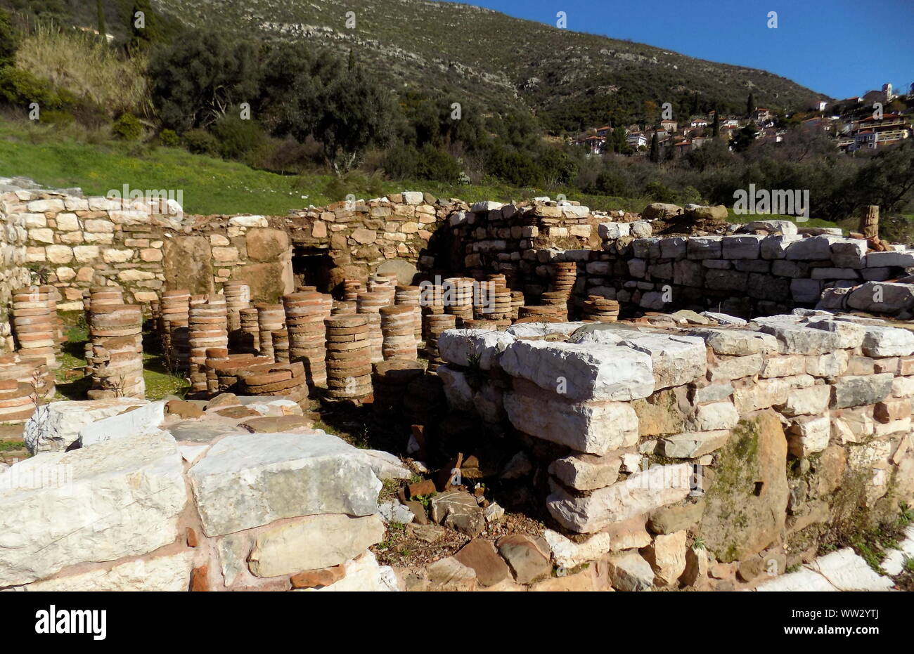 ancient, town, archeological, place, Messini, Messinia, Greece Stock ...