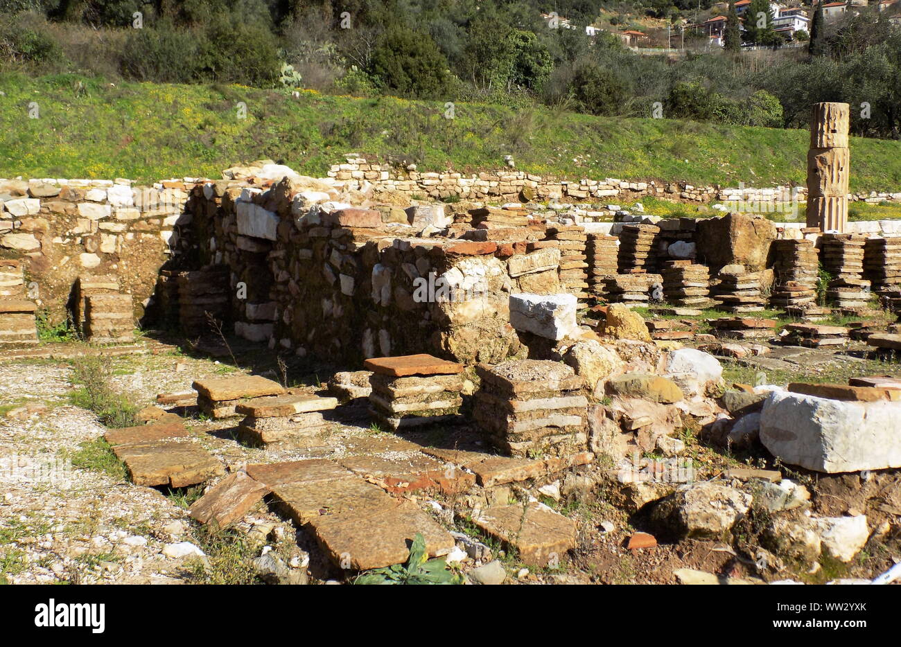 ancient, town, archeological, place, Messini, Messinia, Greece Stock ...