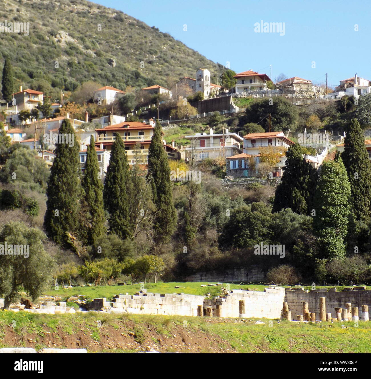 ancient, town, archeological, place, Messini, Messinia, Greece Stock ...