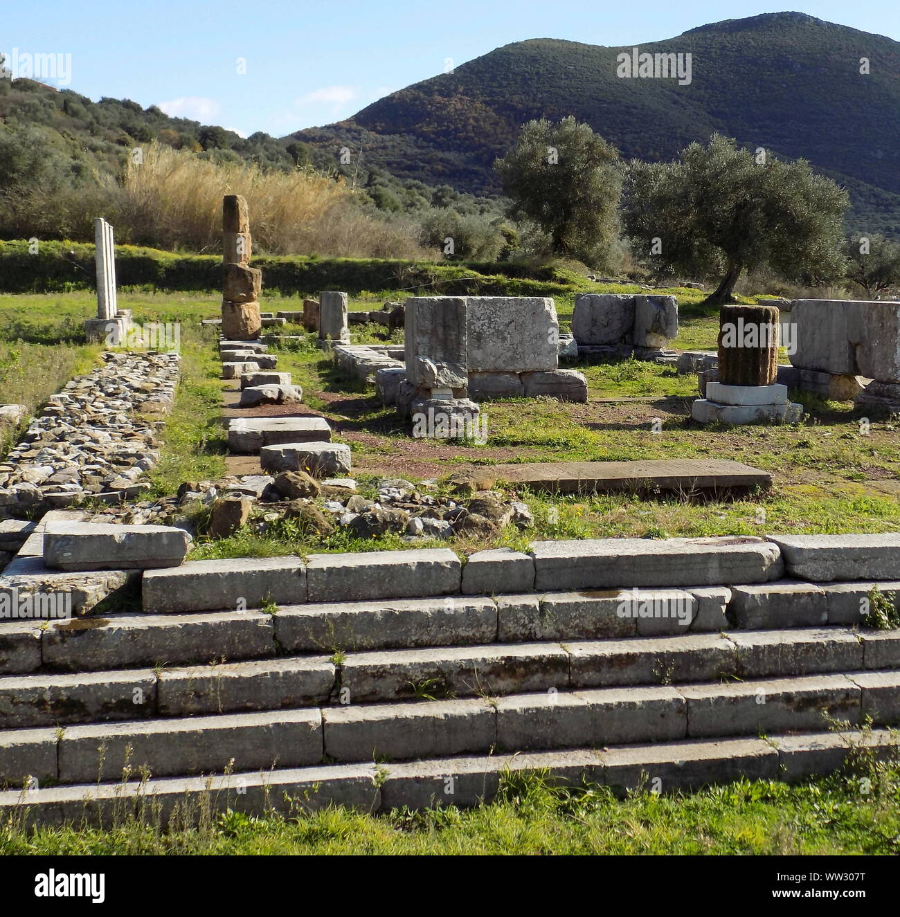 ancient, town, archeological, place, Messini, Messinia, Greece Stock ...