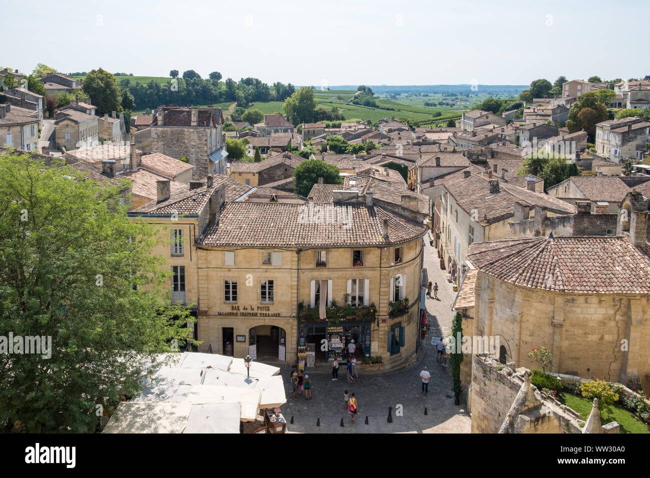 Rooftops of the centre of the historic Unesco listed town of Saint ...