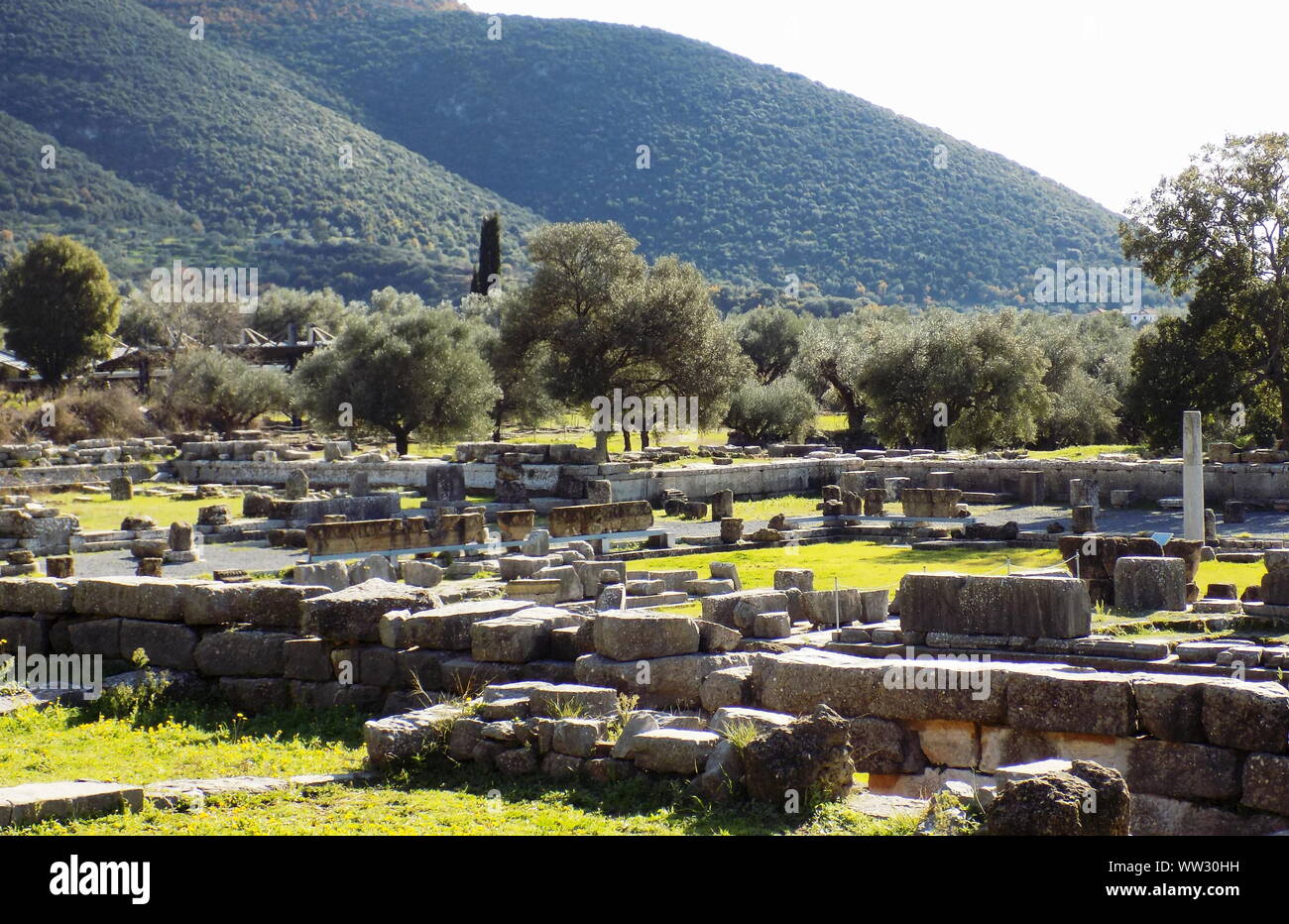ancient, town, archeological, place, Messini, Messinia, Greece Stock ...