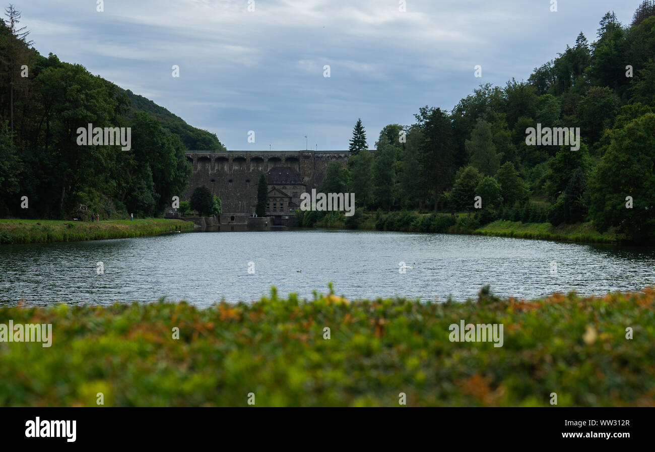 Dam building of the german lake called Diemelsee Stock Photo - Alamy