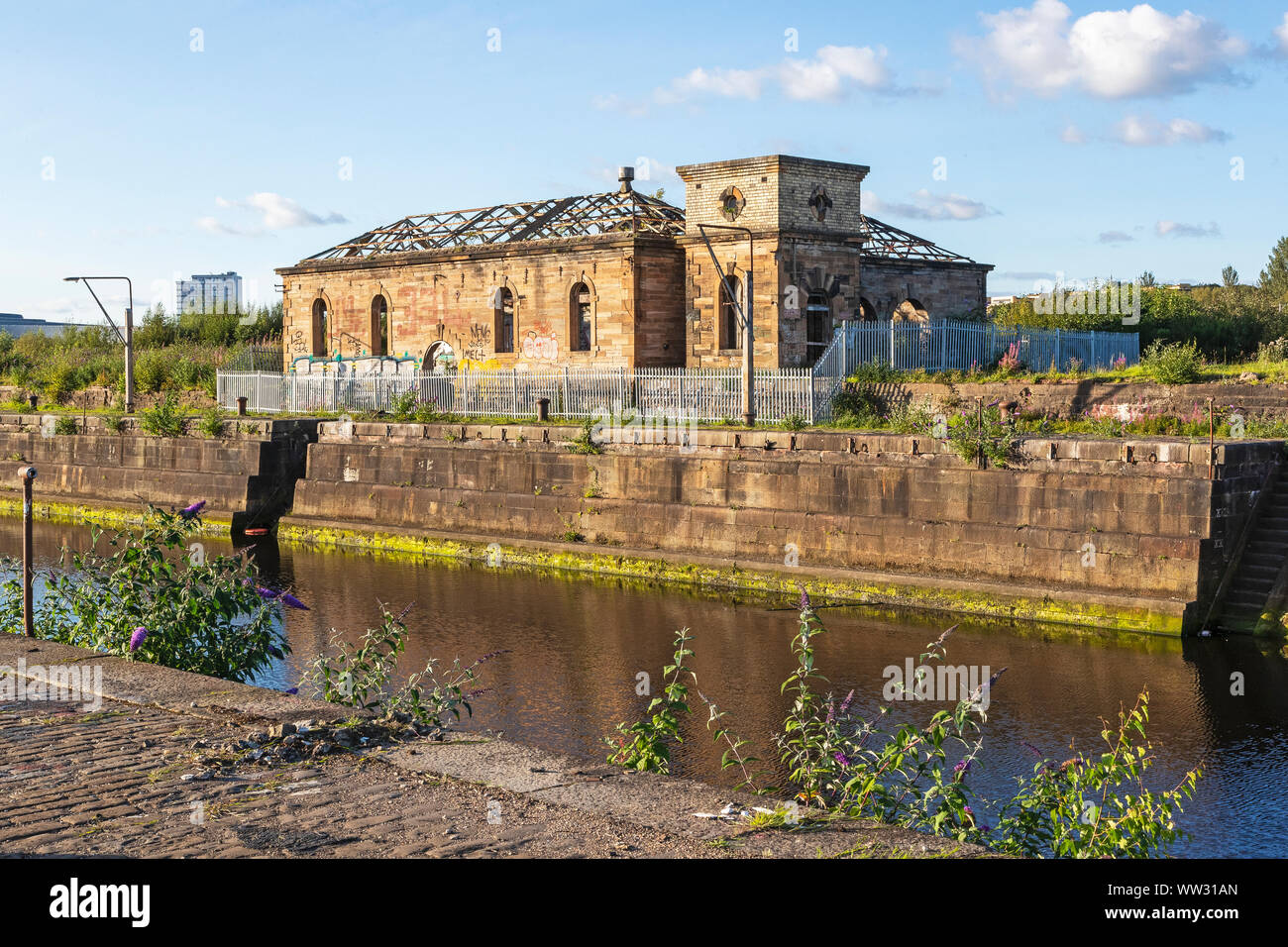 Original pump house at berth number 1, Graving docks, Govan, Glasgow ...