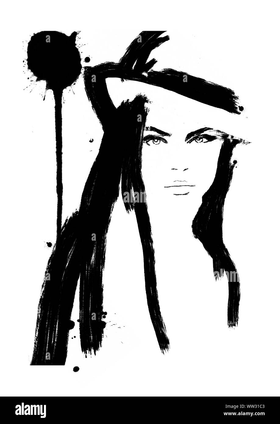 Modern art painting Black and White Stock Photos & Images - Alamy