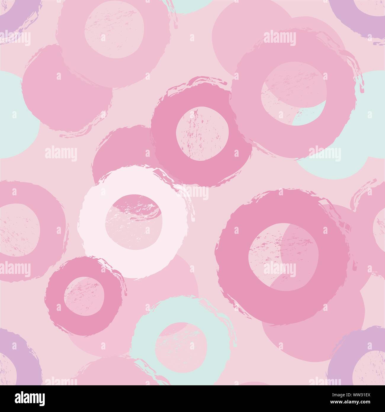 Rings Figures In Pink Background Seamless Surface Vector Pattern Stock ...
