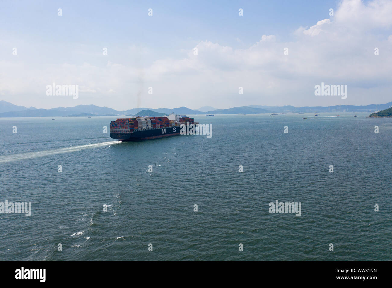 Aerial view of cyberport in hong kong island Stock Photo - Alamy