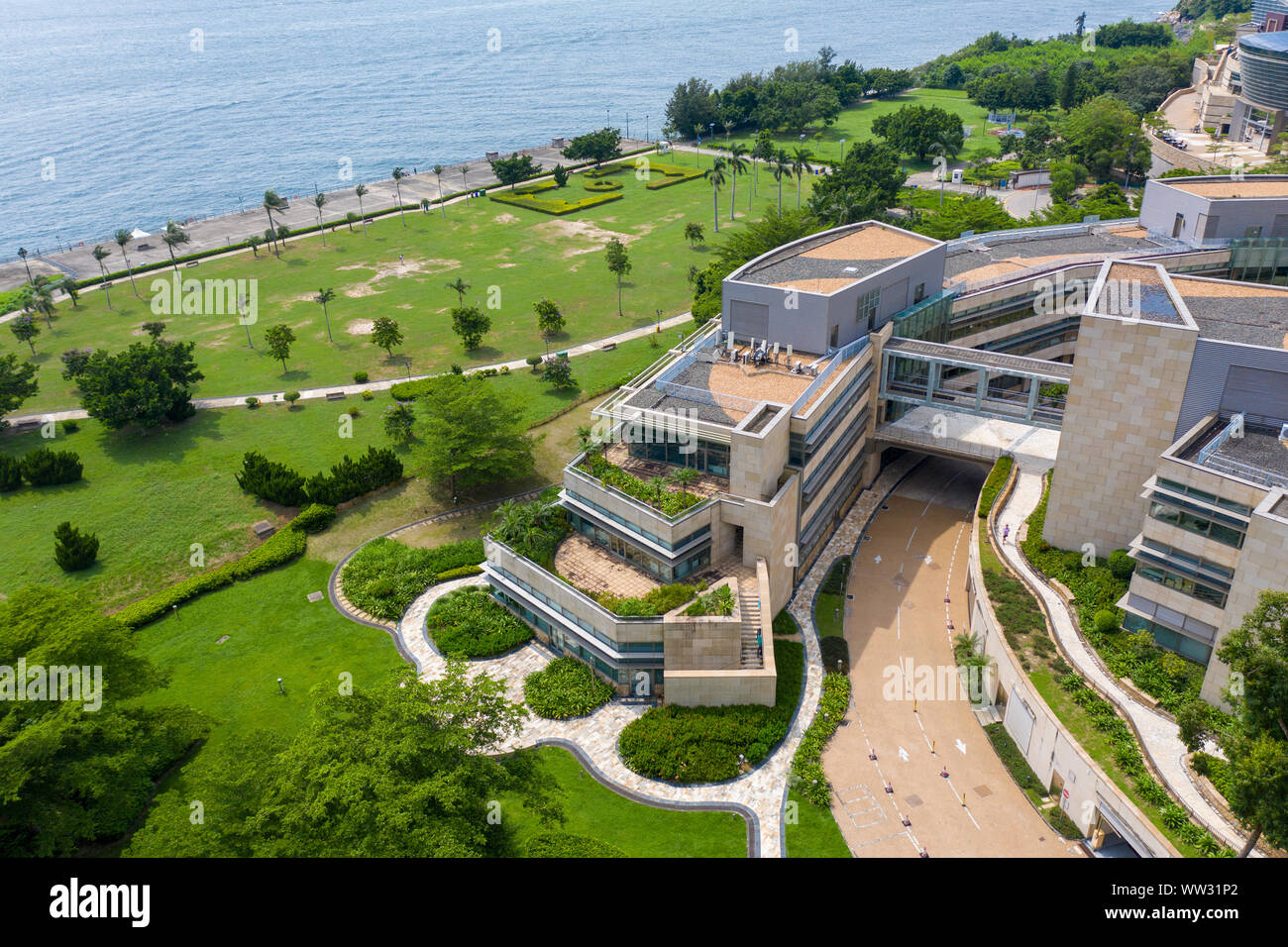 Aerial view of cyberport in hong kong island Stock Photo - Alamy
