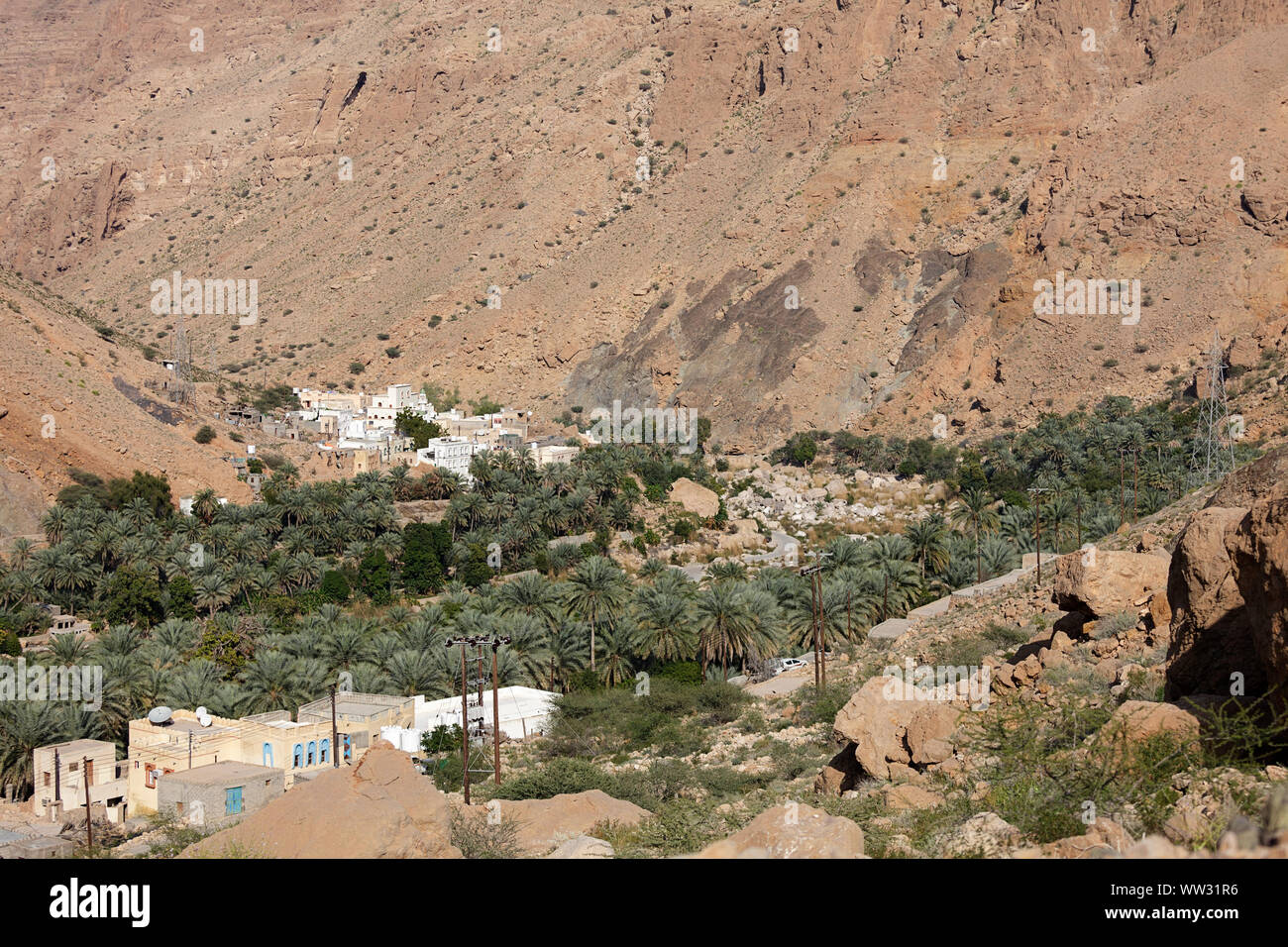 Mountains in Wadi Tiwi, Oman Stock Photo - Alamy
