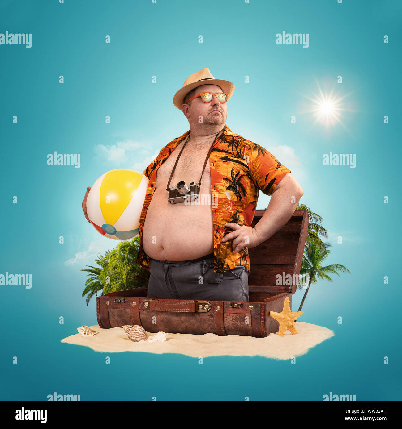 Man Sunglasses Beach Funny High Resolution Stock Photography and Images ...