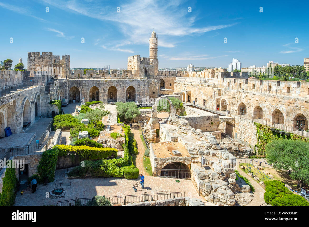 Israel, Jerusalem District, Jerusalem. Tower of David, also known as ...