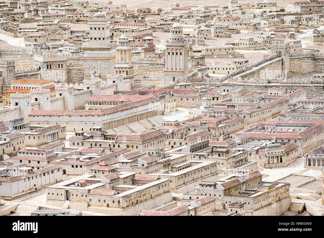 Israel, Jerusalem District, Jerusalem, Israel Museum. Holyland Model of ...