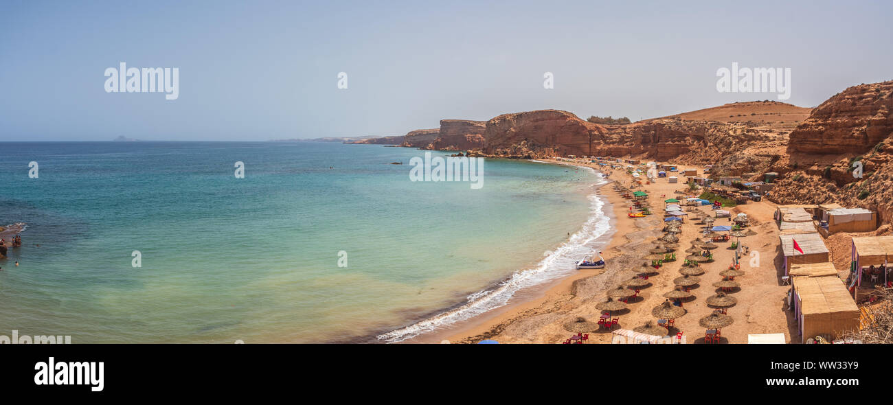 Beautiful Morocco Coast Green Lagoon with Hidden Beach Stock Photo - Alamy