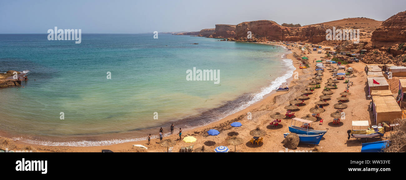 Beautiful Morocco Coast Green Lagoon with Hidden Beach Stock Photo - Alamy