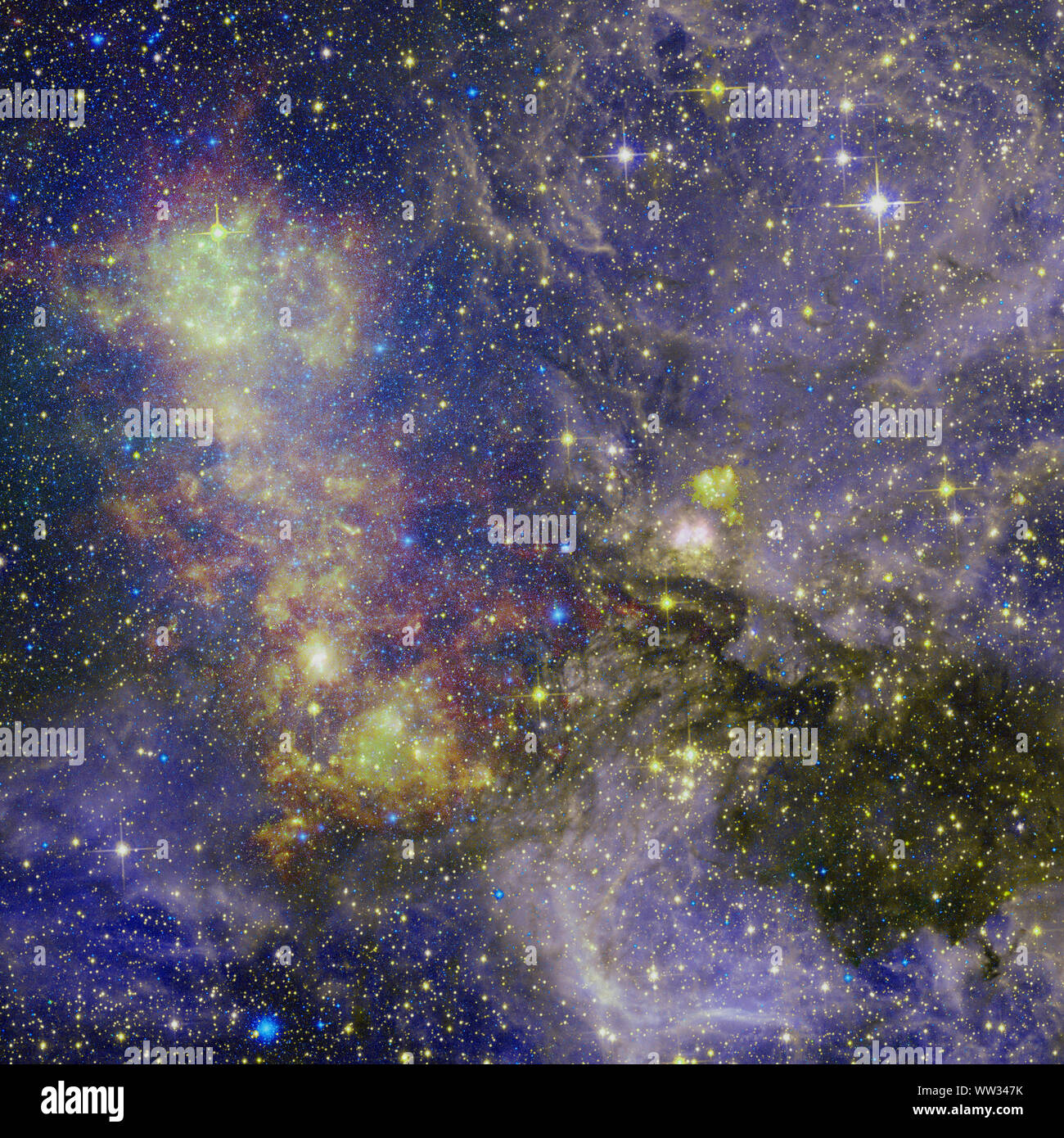Beauty of deep space. Billions of galaxies in the universe. Elements of ...