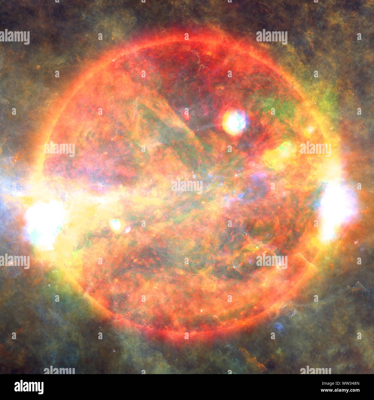 Extremely hot star. Liquid plasma. Cosmic art. Elements of this image ...