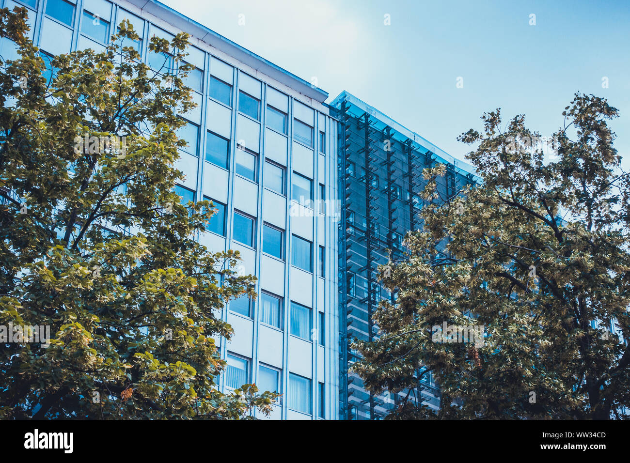 office building facade from the exterior view Stock Photo - Alamy