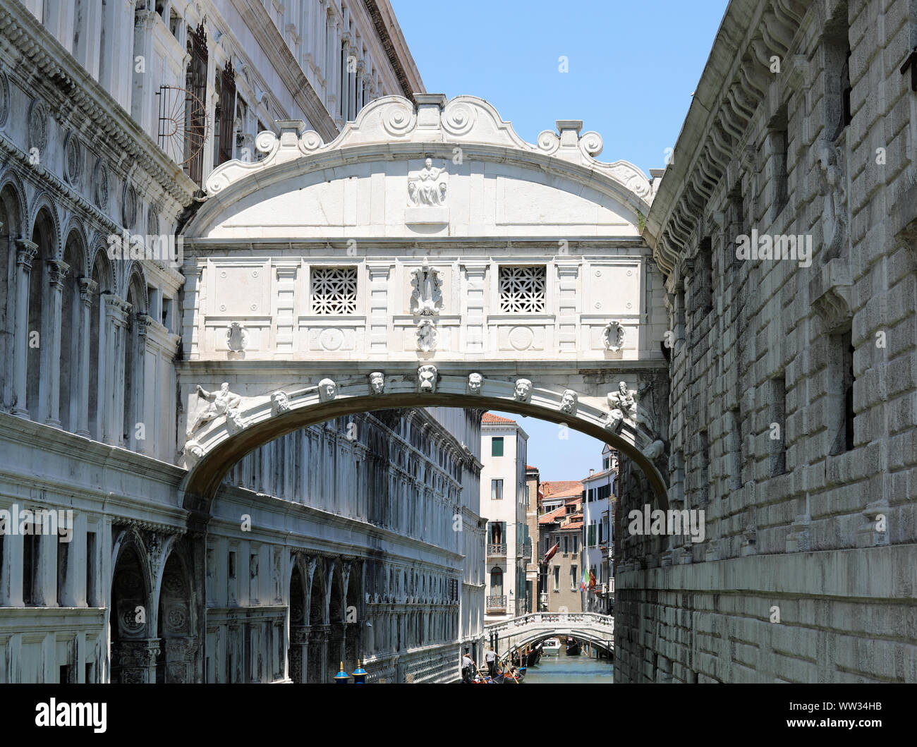 monument called Bridge of Sighs also called Ponte dei Sospiri in ...