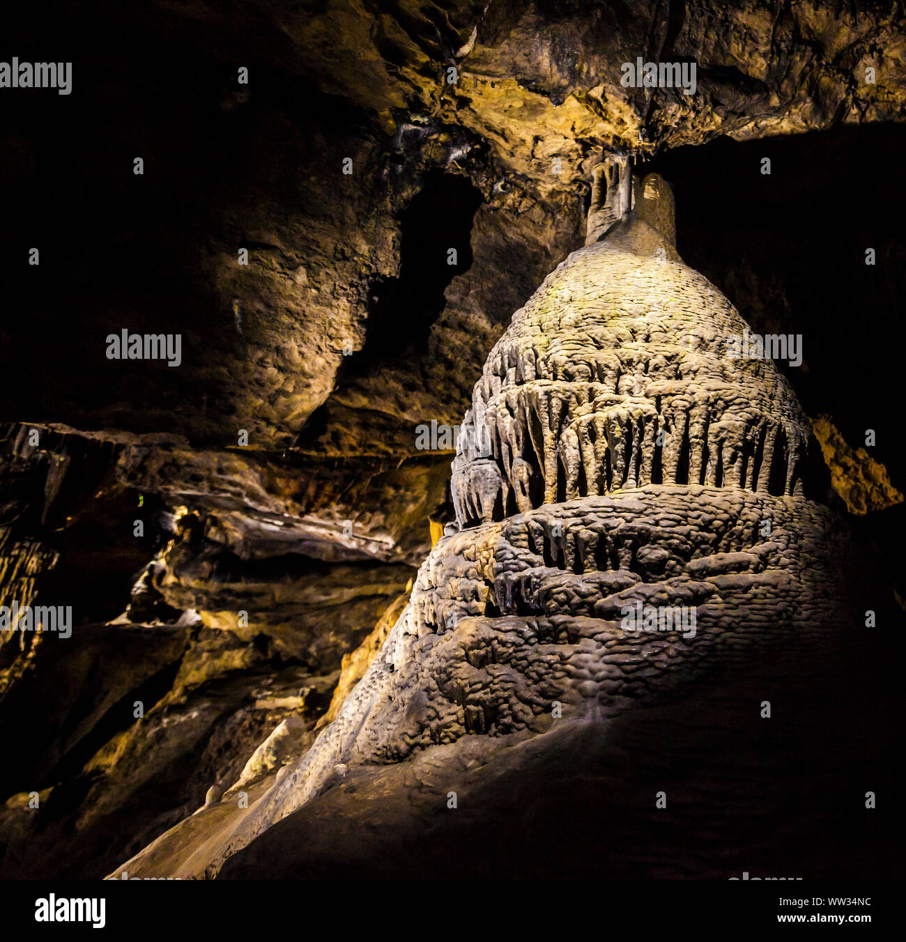 Interior of Han-sur-Lesse cave from Belgium Stock Photo - Alamy