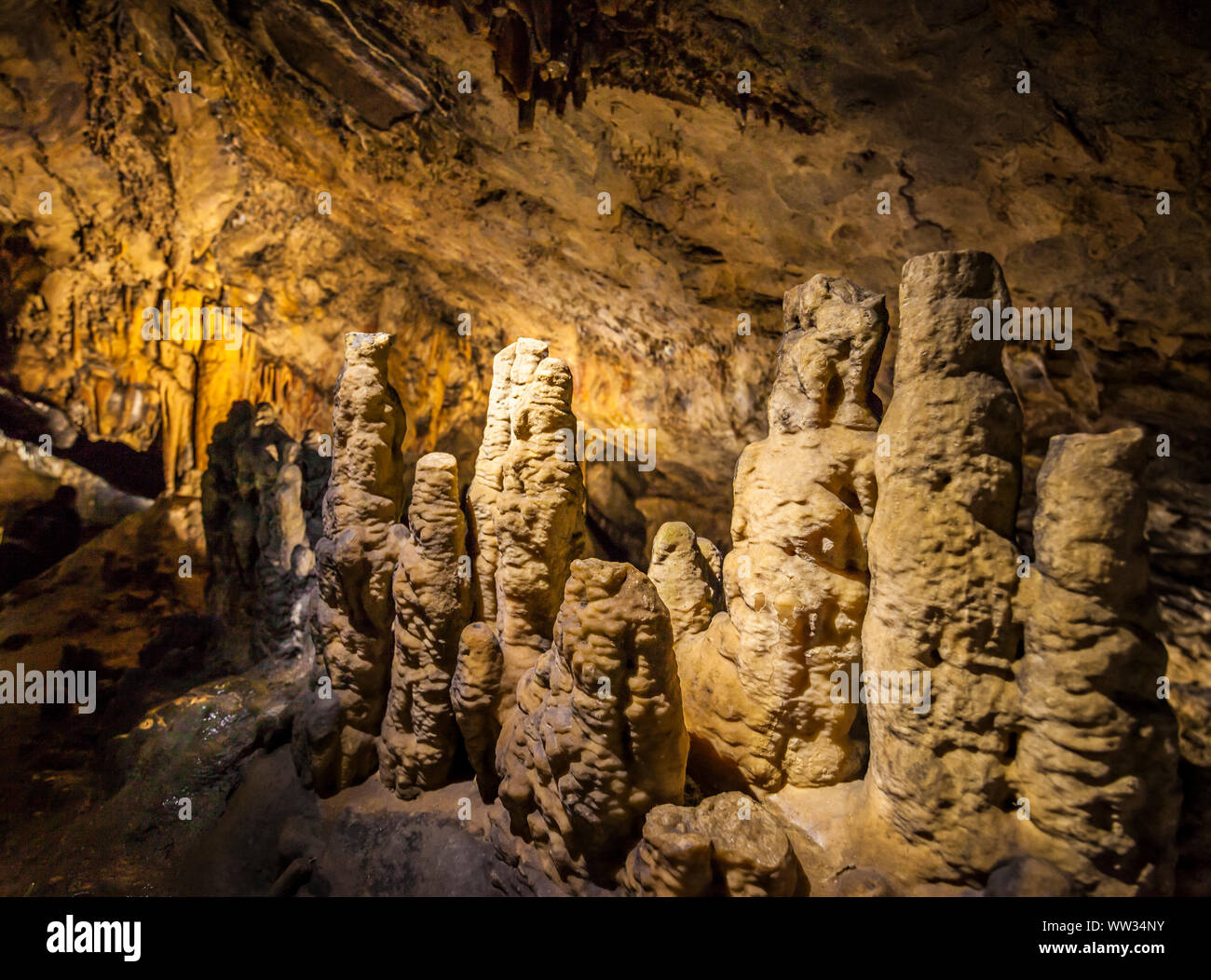 Interior of Han-sur-Lesse cave from Belgium Stock Photo - Alamy
