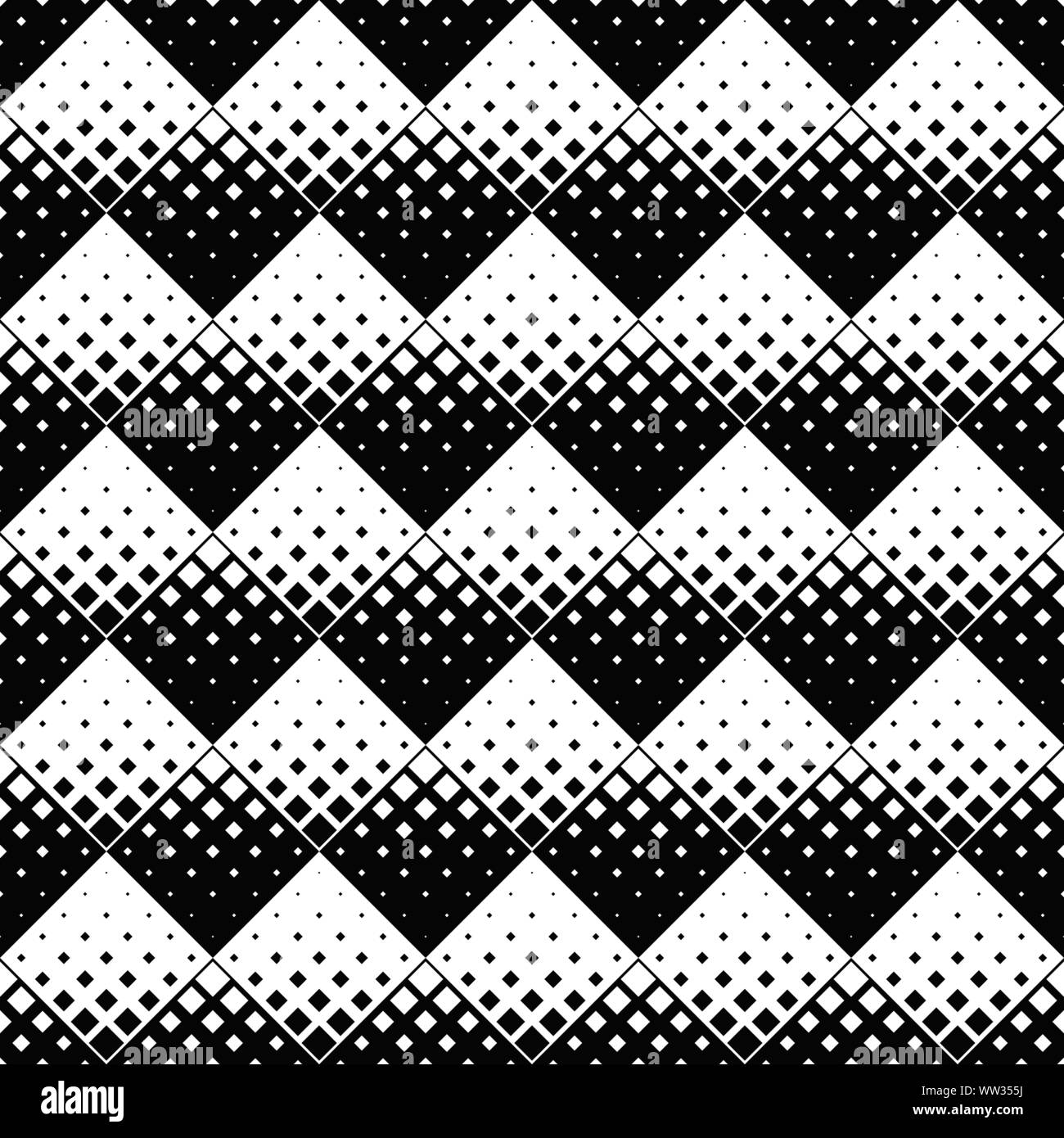 Abstract Seamless Square Pattern Background Design Monochrome Vector