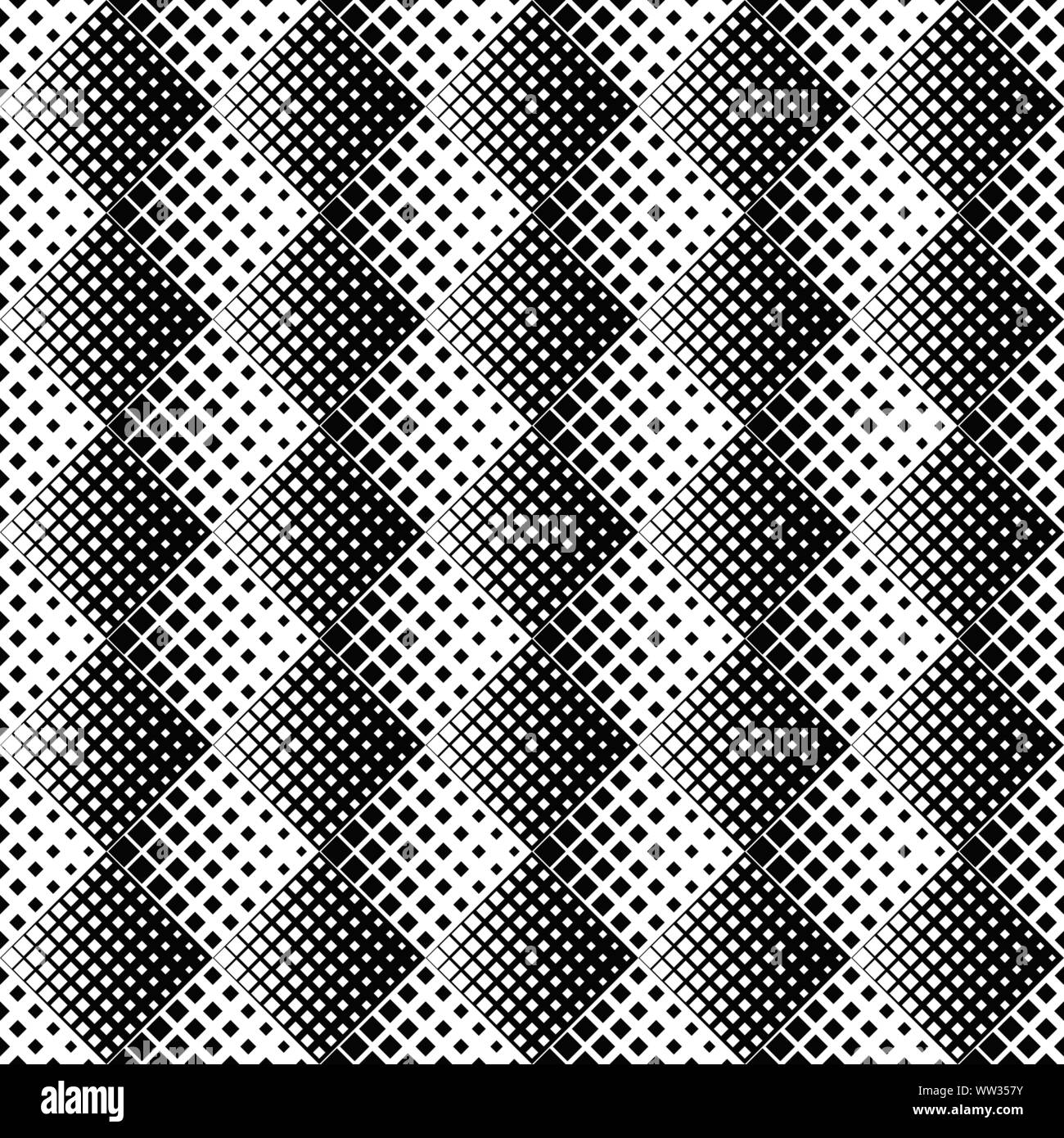 Seamless abstract diagonal square pattern background design - black and white vector graphic ...